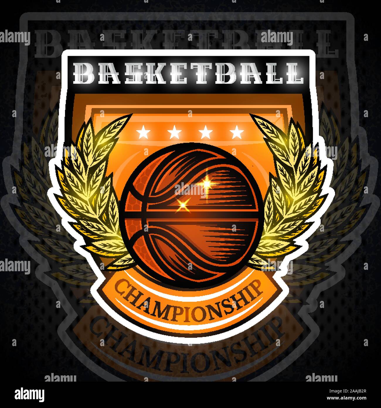Golden basketball Stock Vector Images - Alamy