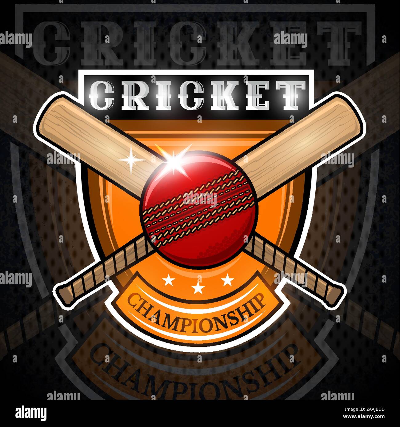 Cricket bat and ball vector hi-res stock photography and images - Alamy