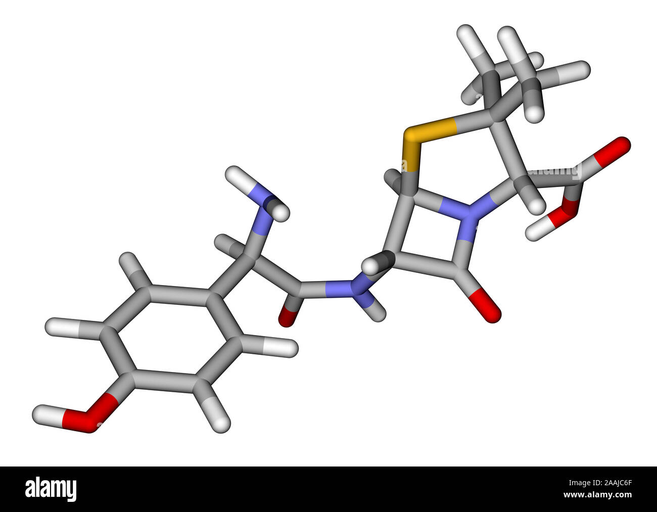 Amoxicillin sticks molecular model Stock Photo - Alamy