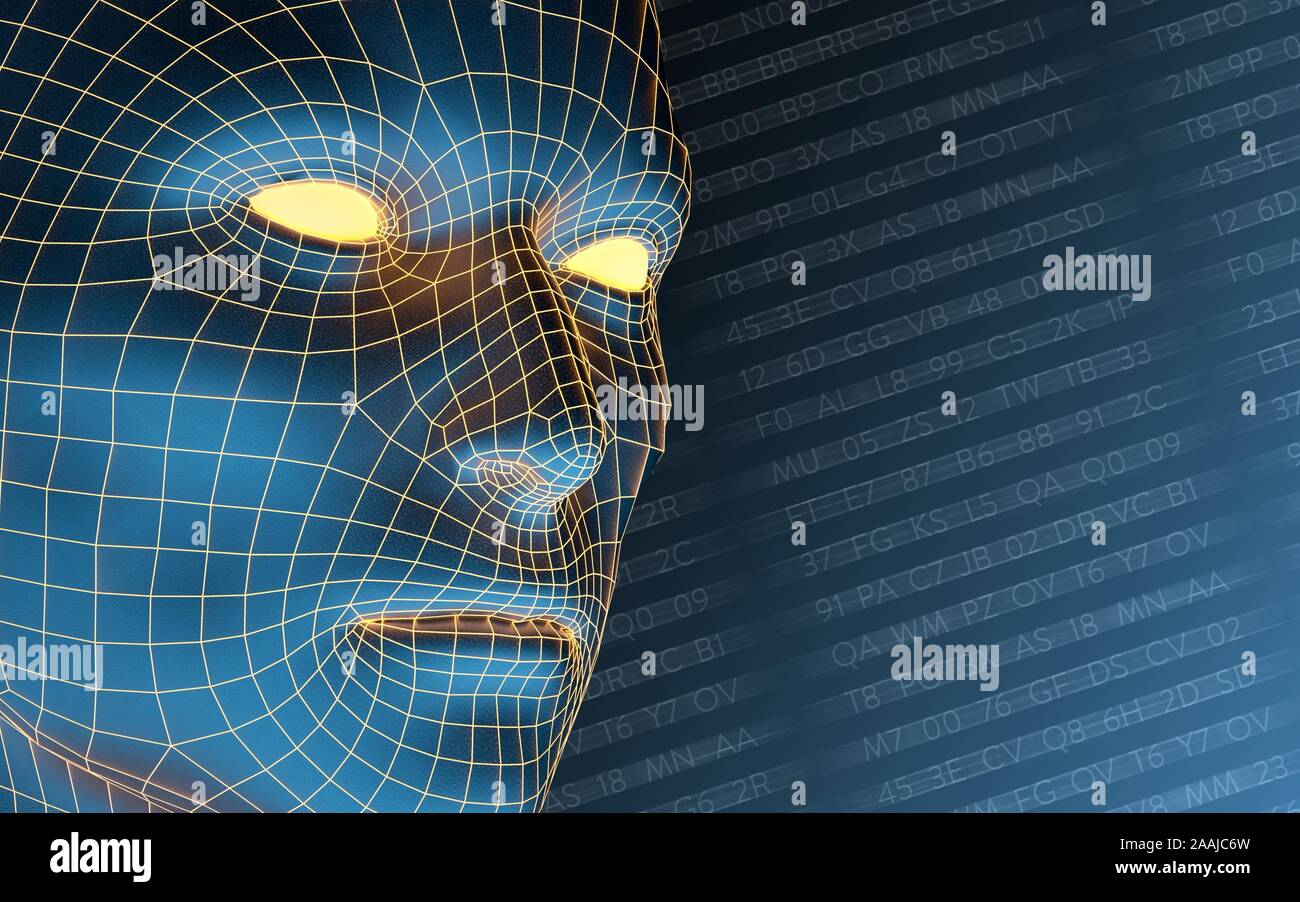 Facial recognition based on neural networks Stock Photo - Alamy