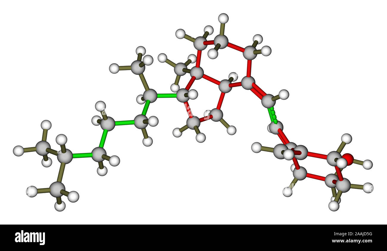 Vitamin D3 molecular model Stock Photo - Alamy