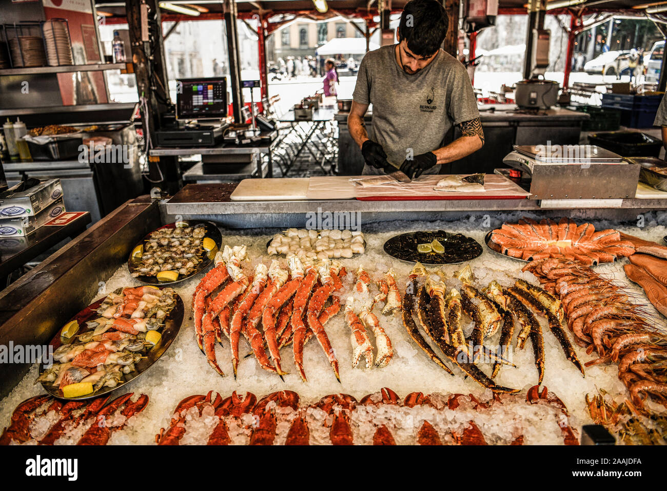 Norway. Norvegia. Bergen. Fish market Stock Photo - Alamy
