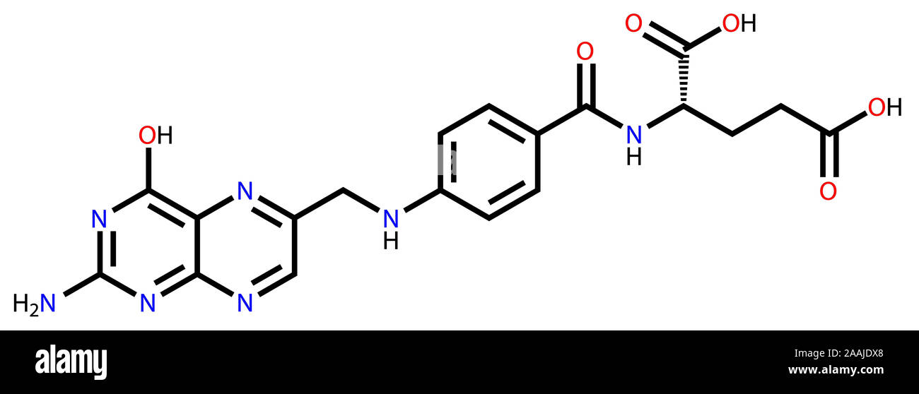 Folic acid structural formula Stock Photo - Alamy