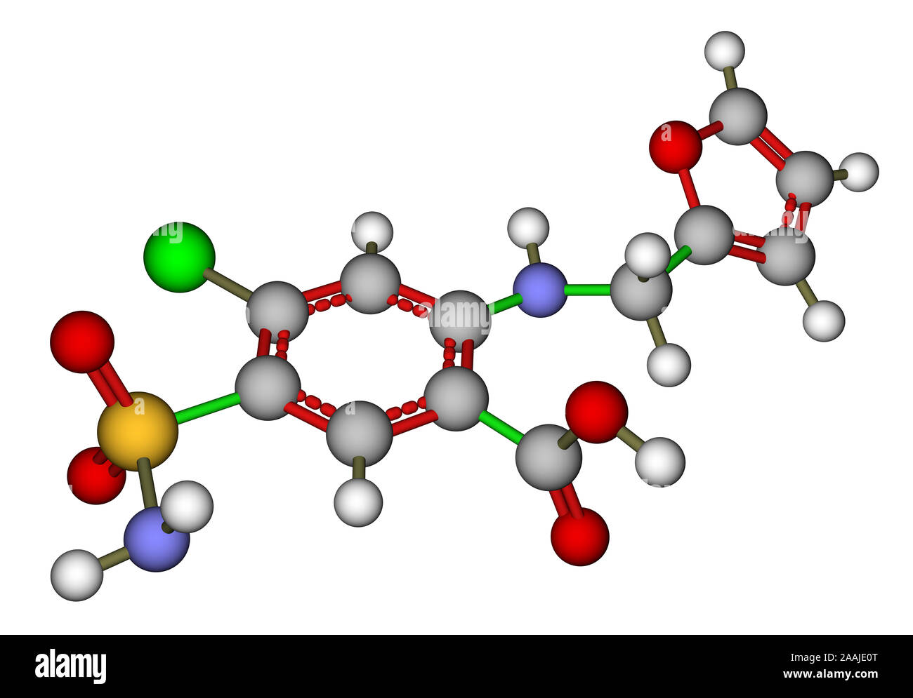 Furosemide molecular structure Stock Photo - Alamy