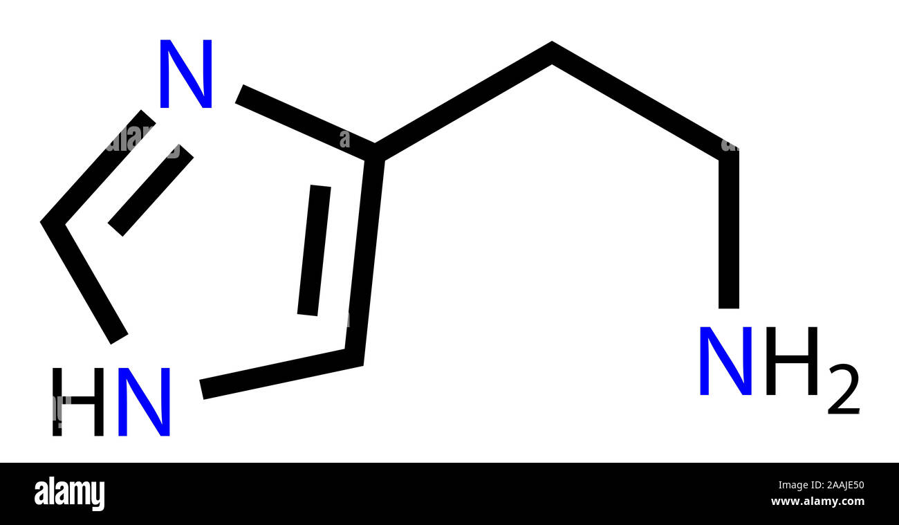 Histamine structural formula Stock Photo - Alamy