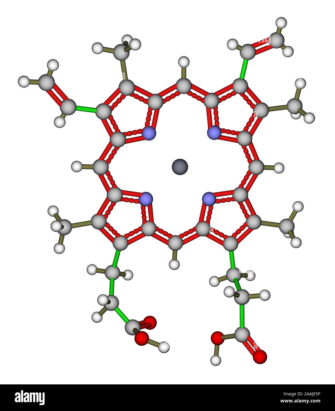 Heme B, the important component of hemoglobin and myoglobin Stock Photo ...