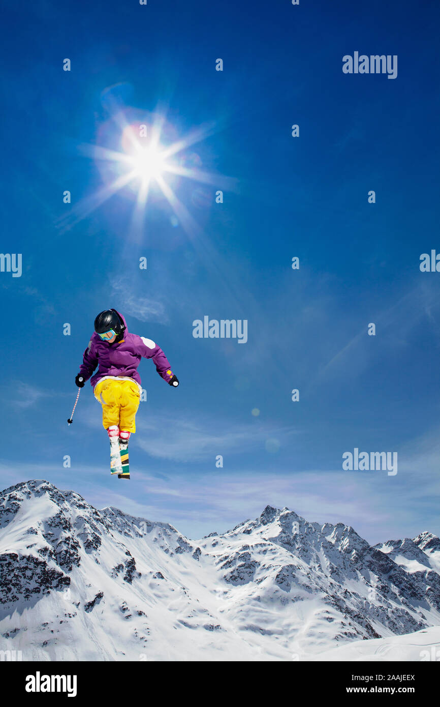 ski jump with sun Stock Photo - Alamy