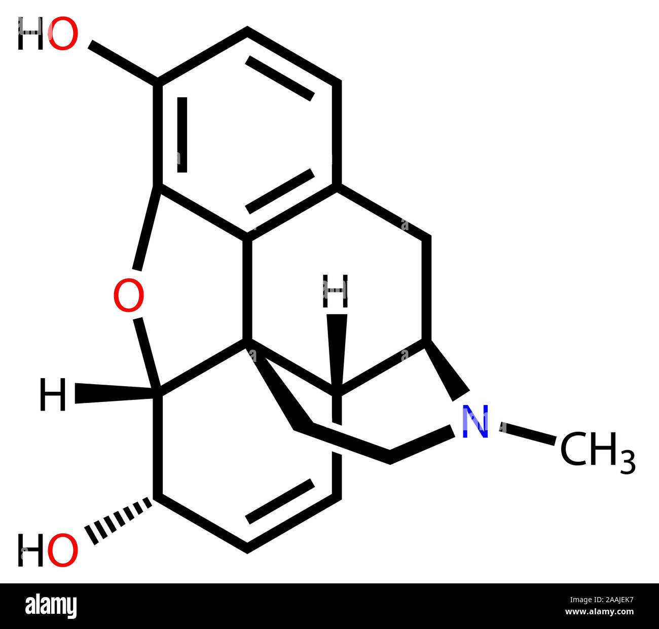 Morphine structural formula Stock Photo - Alamy