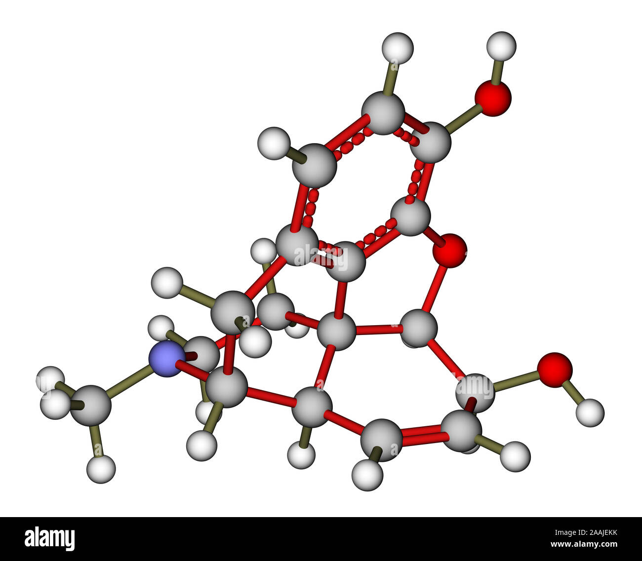 Morphine Structure 3d