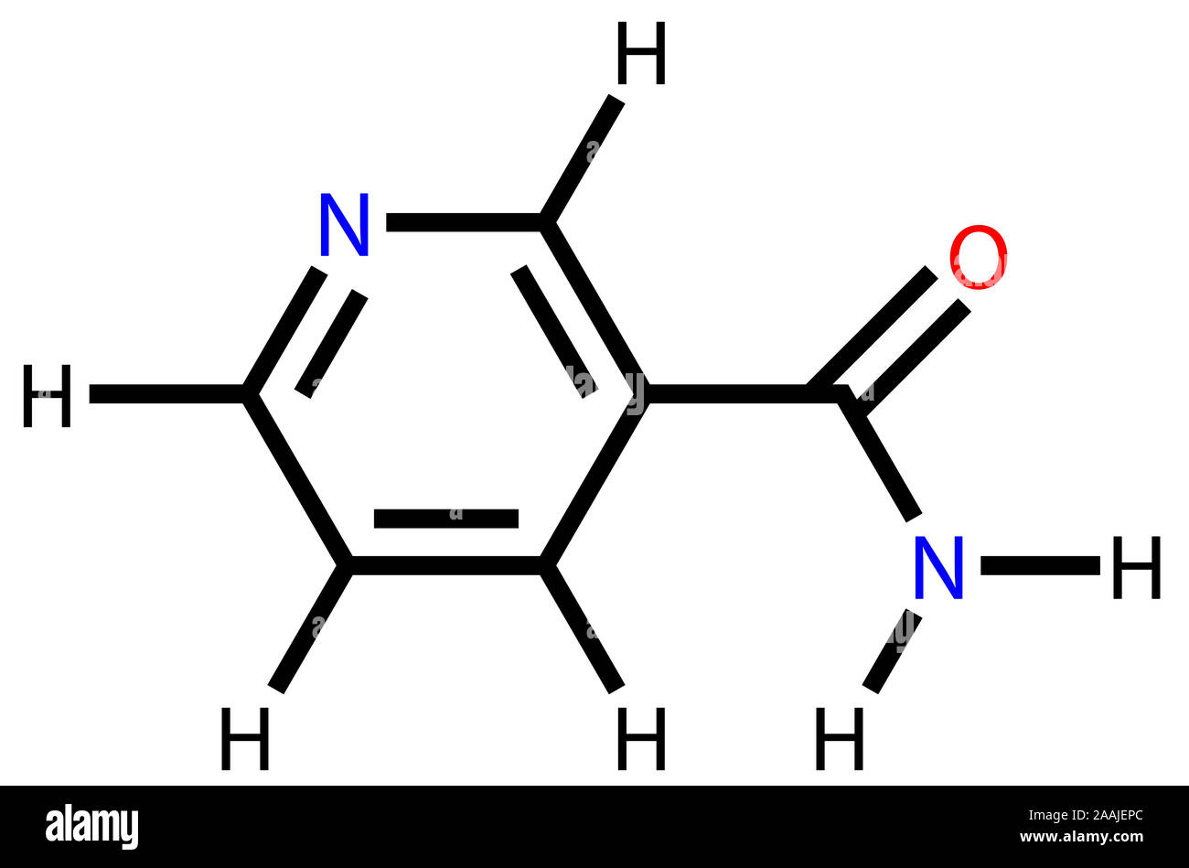 Vitamin nicotinamide structural formula Stock Photo - Alamy