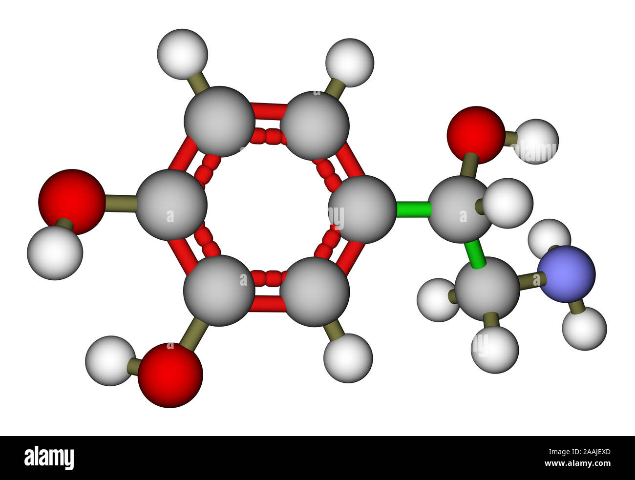 Norepinephrine molecular structure Stock Photo - Alamy