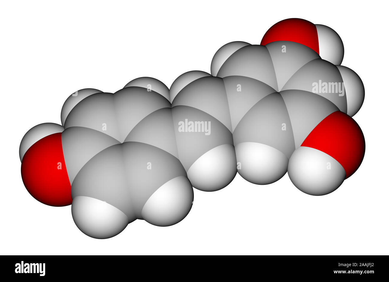 Resveratrol space filling molecular model Stock Photo - Alamy