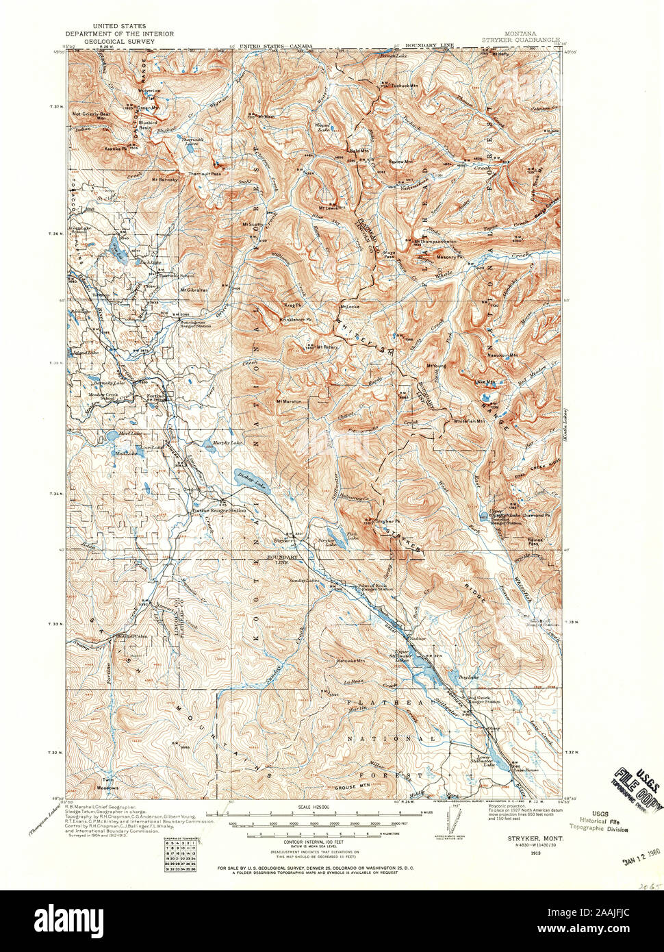1913 montana map hi-res stock photography and images - Alamy