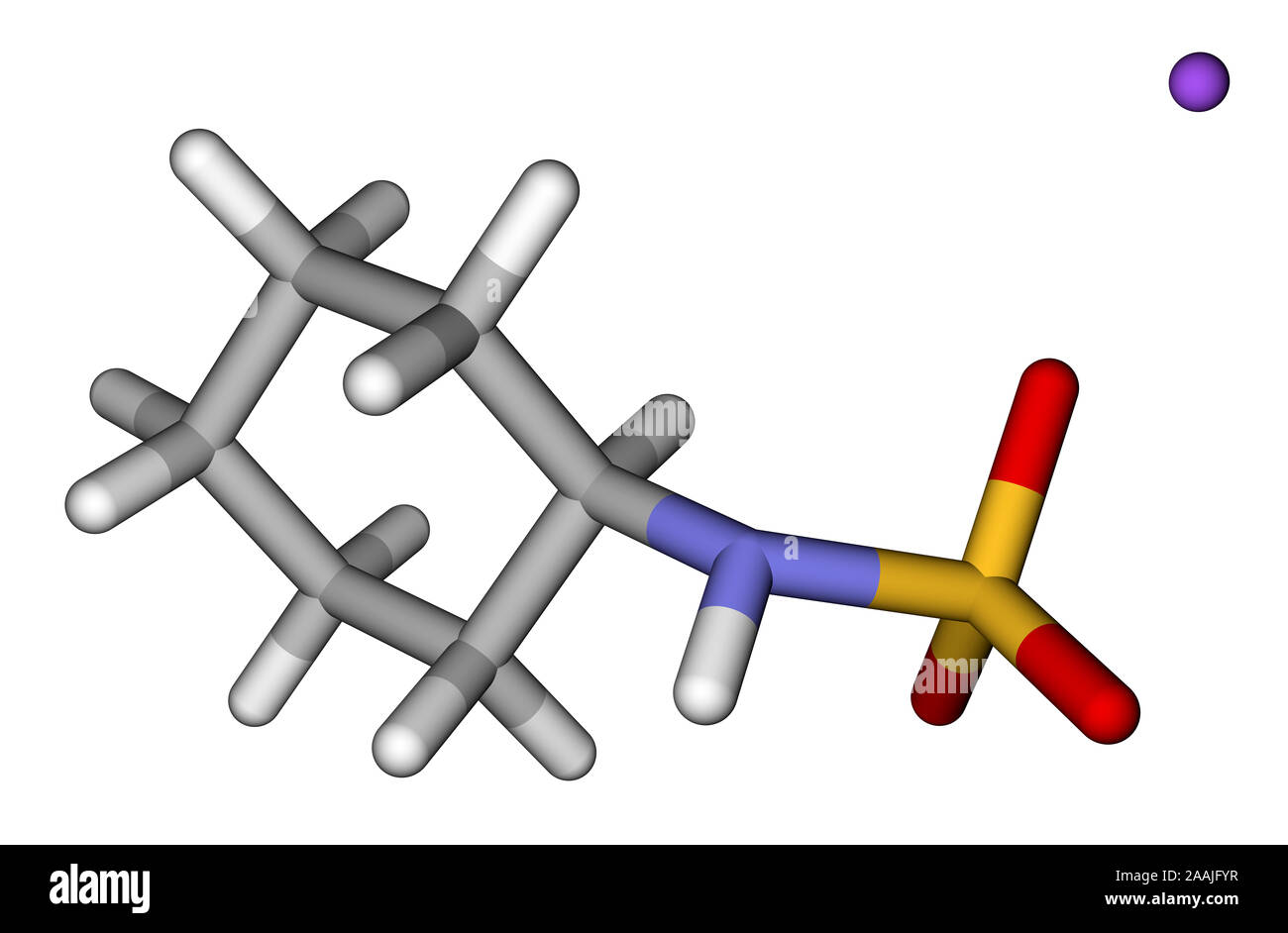 Sodium cyclamate sticks molecular model Stock Photo - Alamy