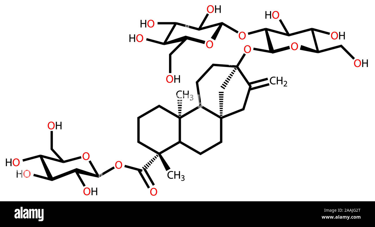 Stevioside structural formula Stock Photo - Alamy