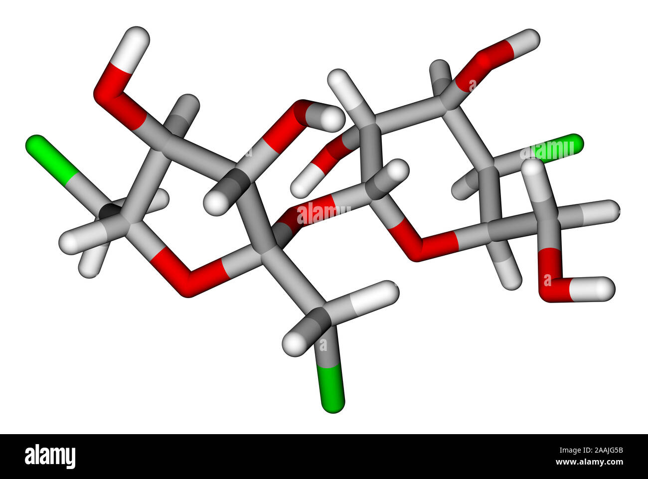 Sucralose sticks molecular model Stock Photo - Alamy