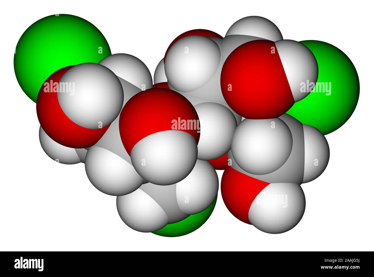 Sucralose space filling molecular model Stock Photo - Alamy