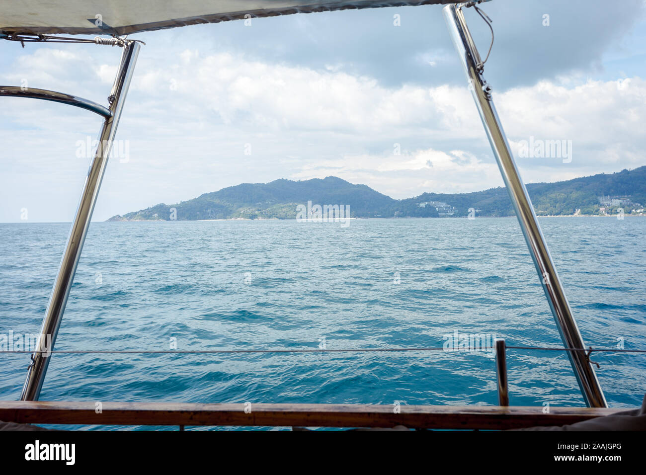 sea view looking out from inside big boat Stock Photo - Alamy