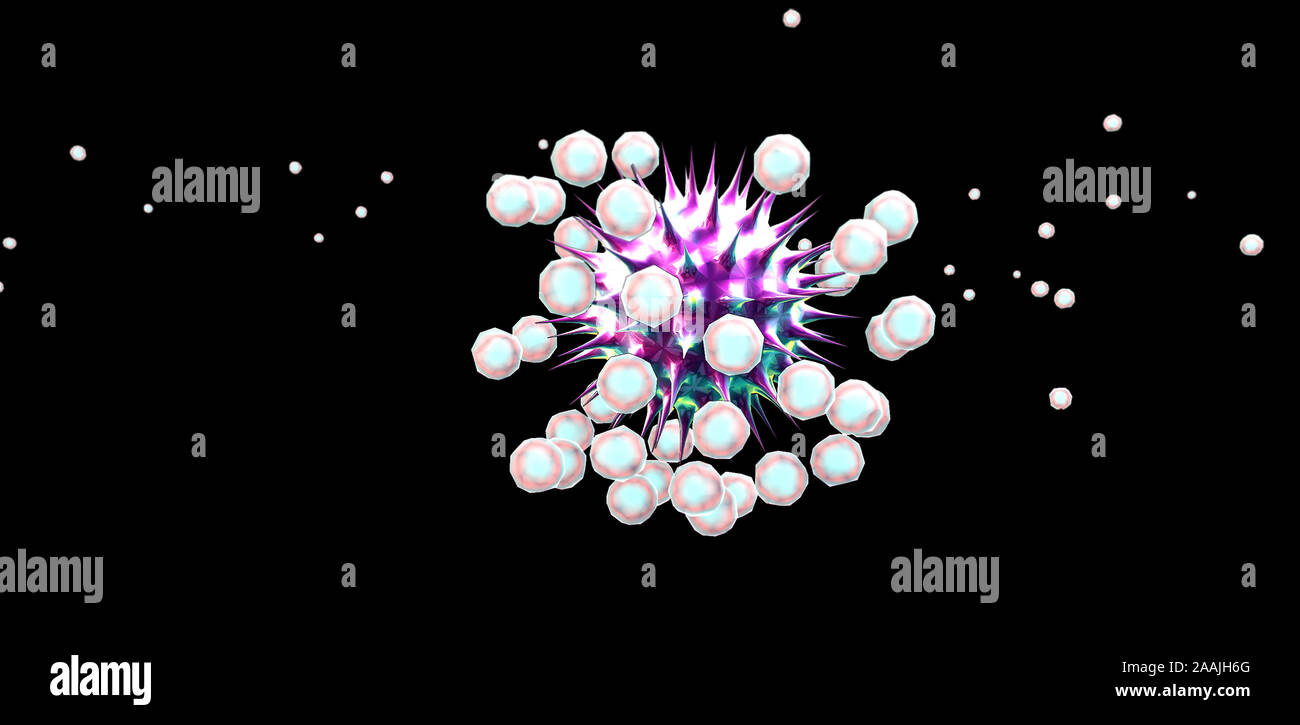 Human Immune System attack the virus, virus and human immune system ...