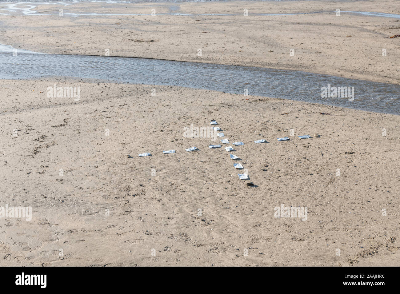 GTAS / Ground-to-air emergency distress signal 'X' for 'Need Medical ...