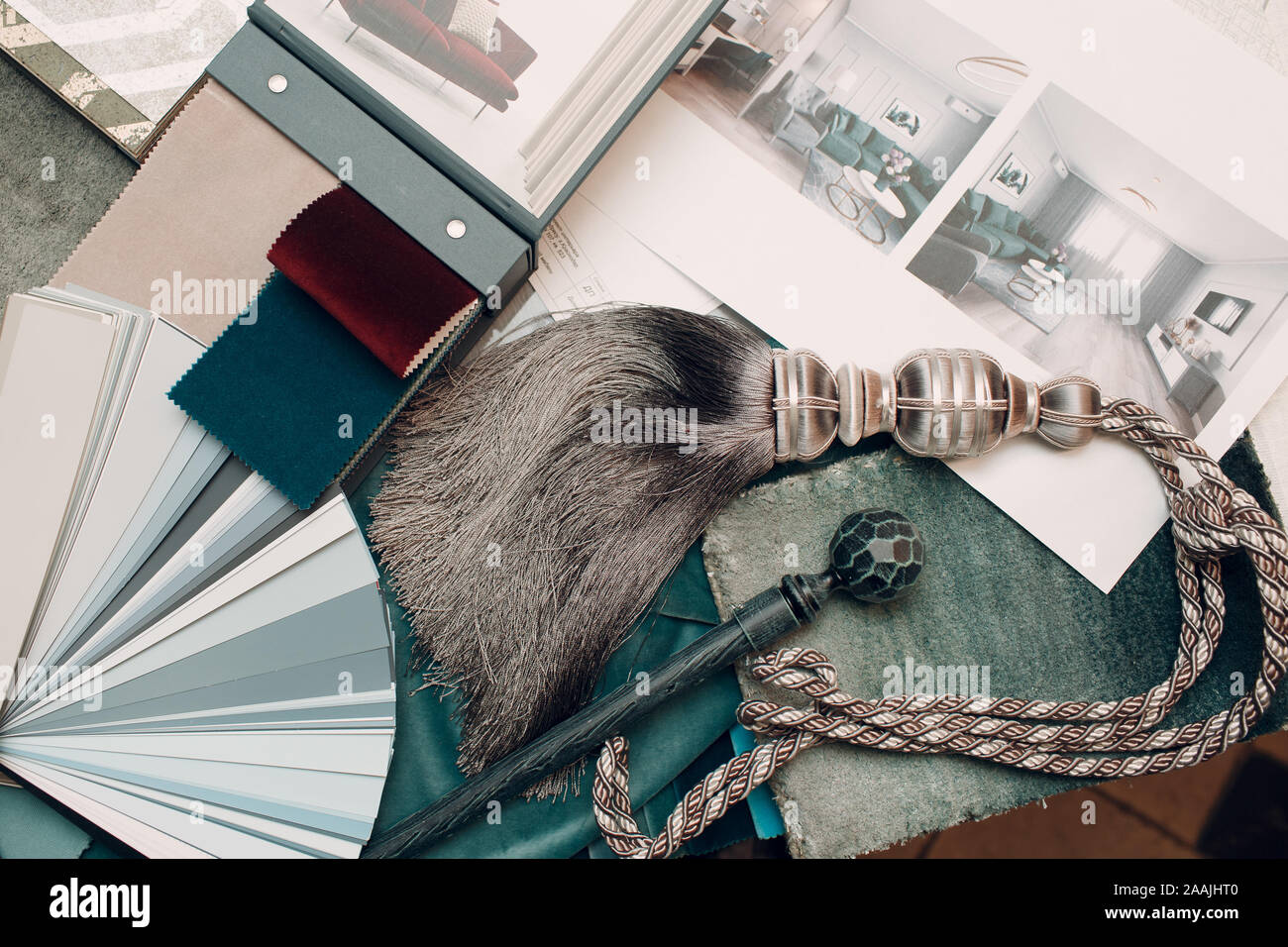 Interior design concept. Designer and project Stock Photo - Alamy