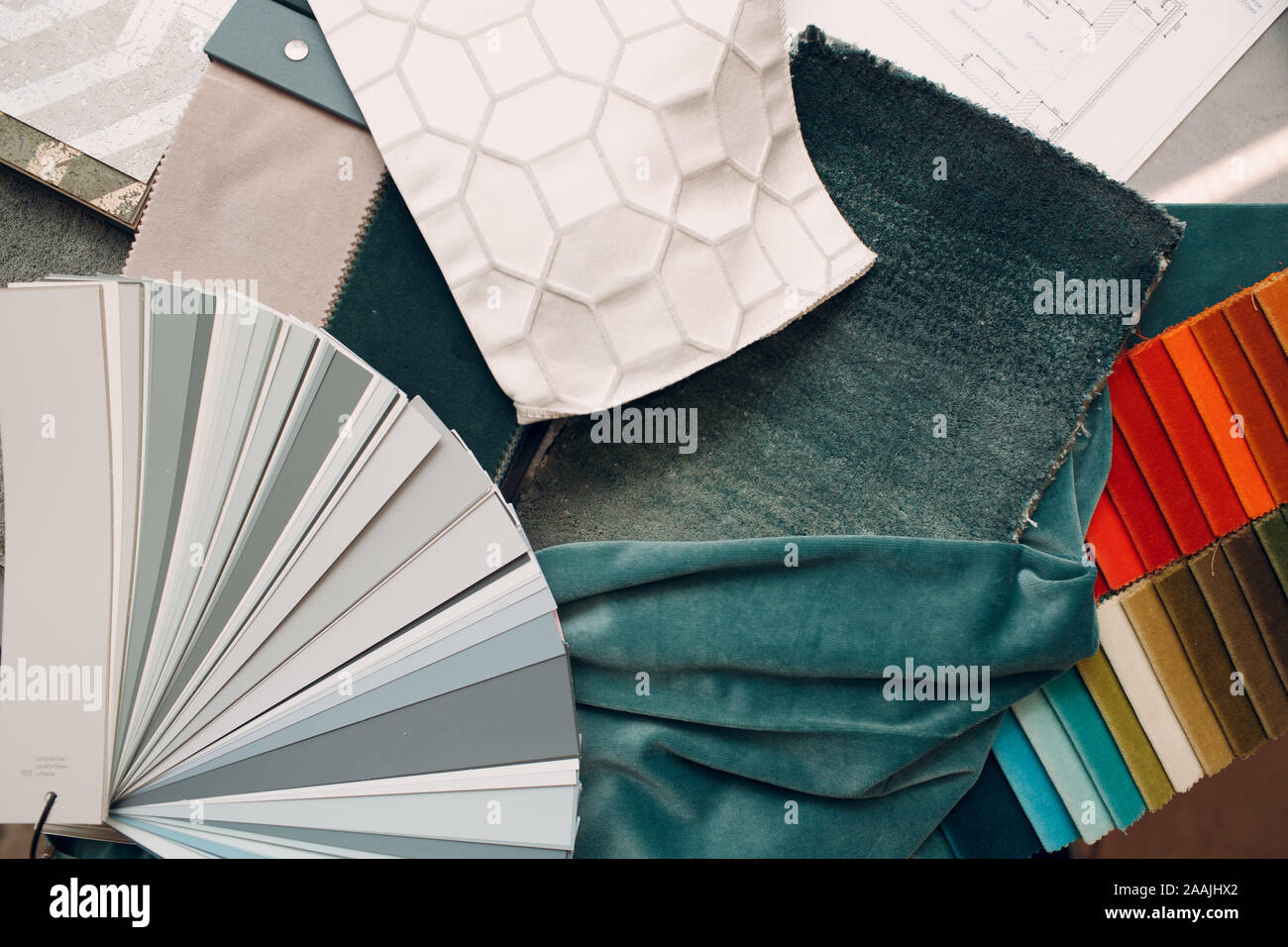 Interior design concept. Designer and project Stock Photo - Alamy