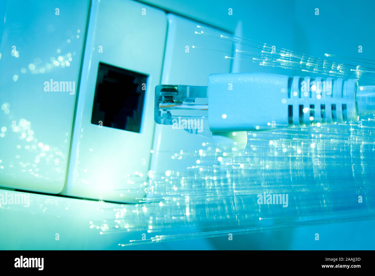 optic fiber connection Stock Photo - Alamy