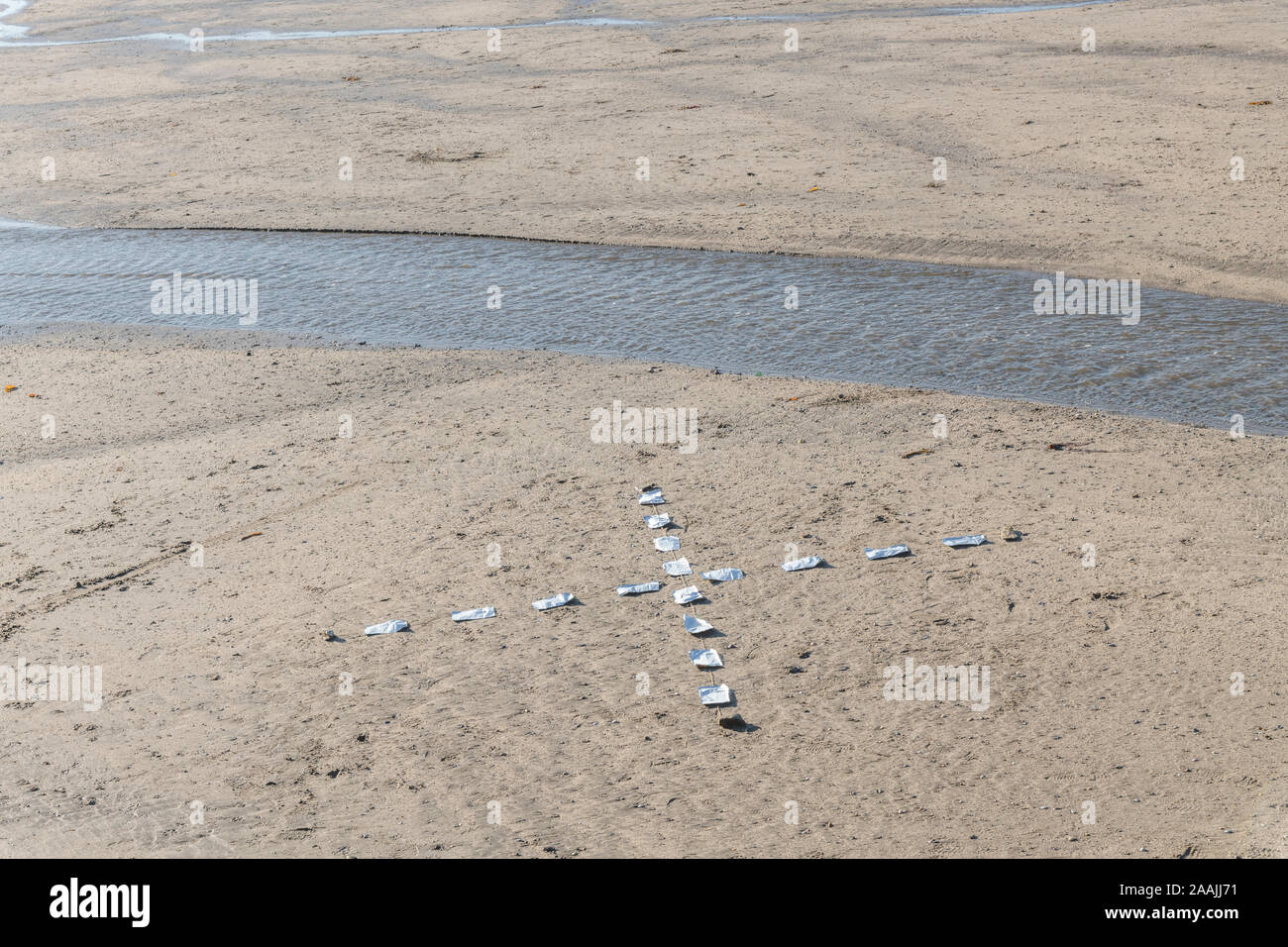 GTAS / Ground-to-air emergency distress signal 'X' for 'Need Medical ...