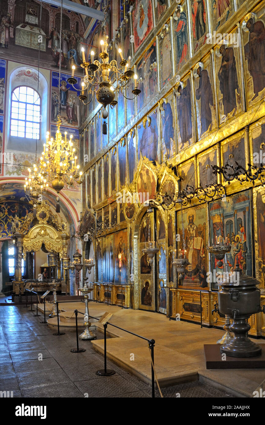 = Iconostasis and Church Chandeliers of Nativity Cathedral (Angle View ...
