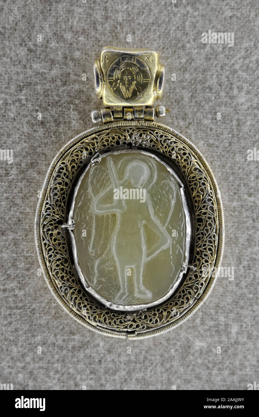 Archangel Michael Pectoral Icon - St. Euthymius monastery, Suzdal Stock ...