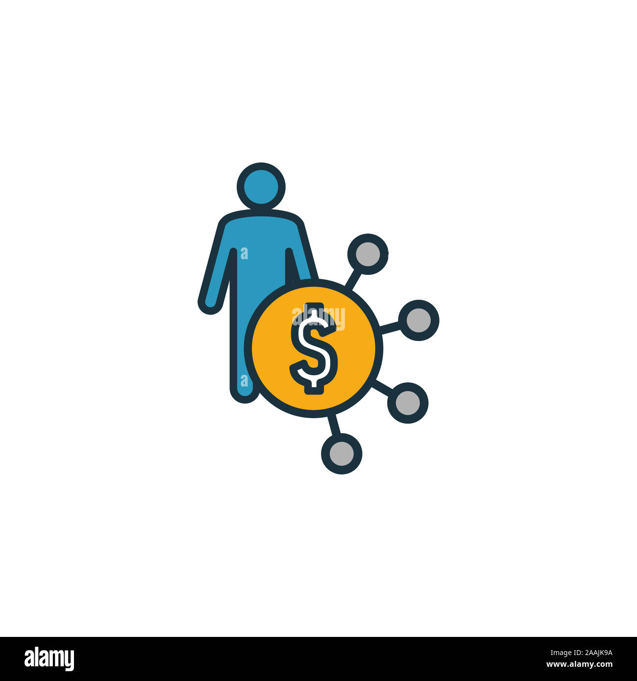 Affiliate Marketing icon. Outline filled creative elemet from ...