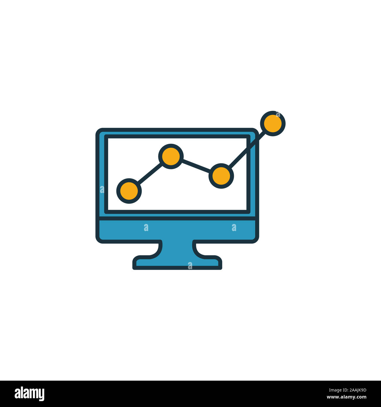 Web Analytics icon. Outline filled creative elemet from advertising ...