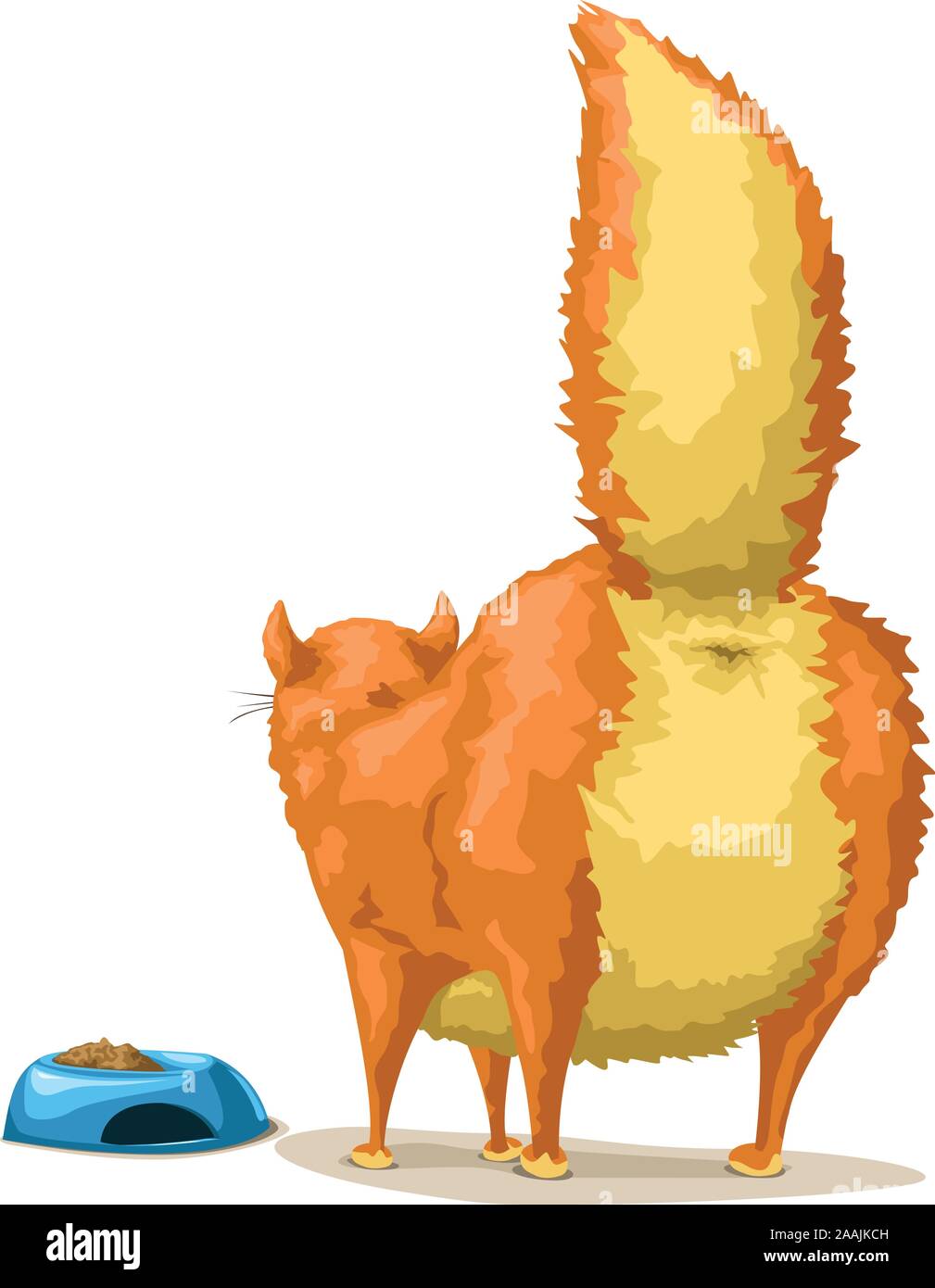 cartoon cat back view Stock Vector Image & Art - Alamy