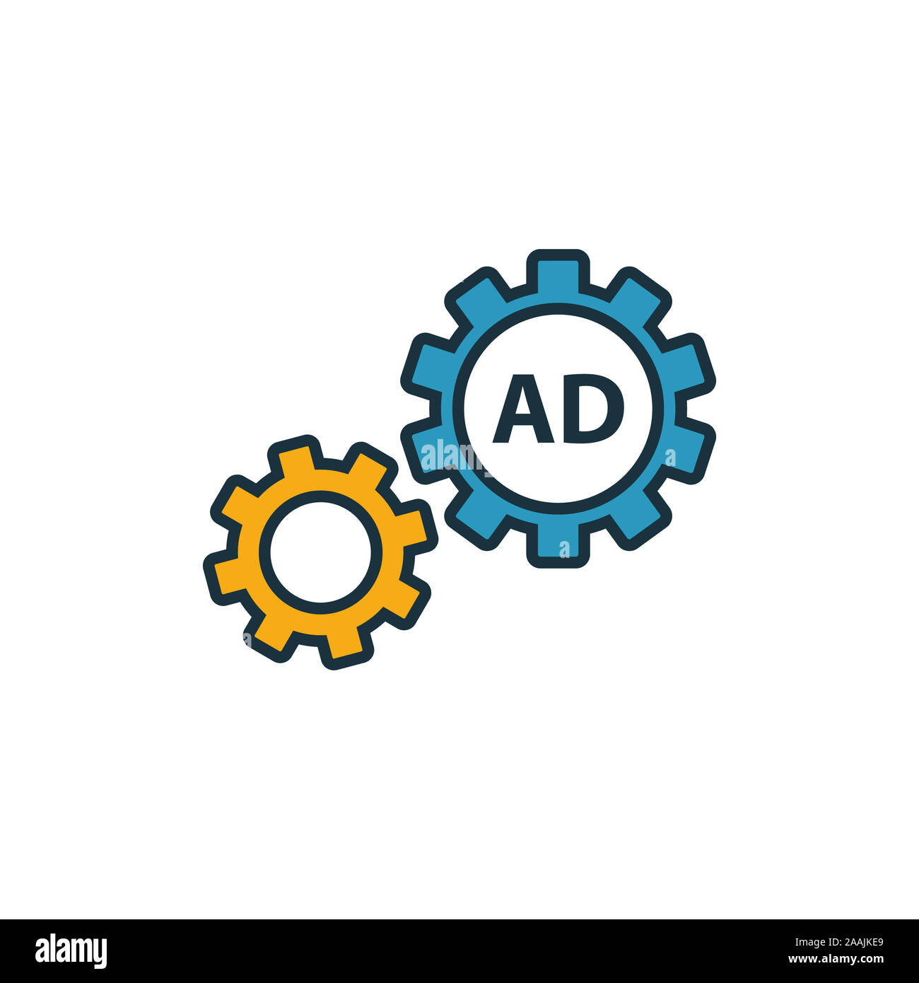 Ad Optimization icon. Outline filled creative elemet from advertising ...