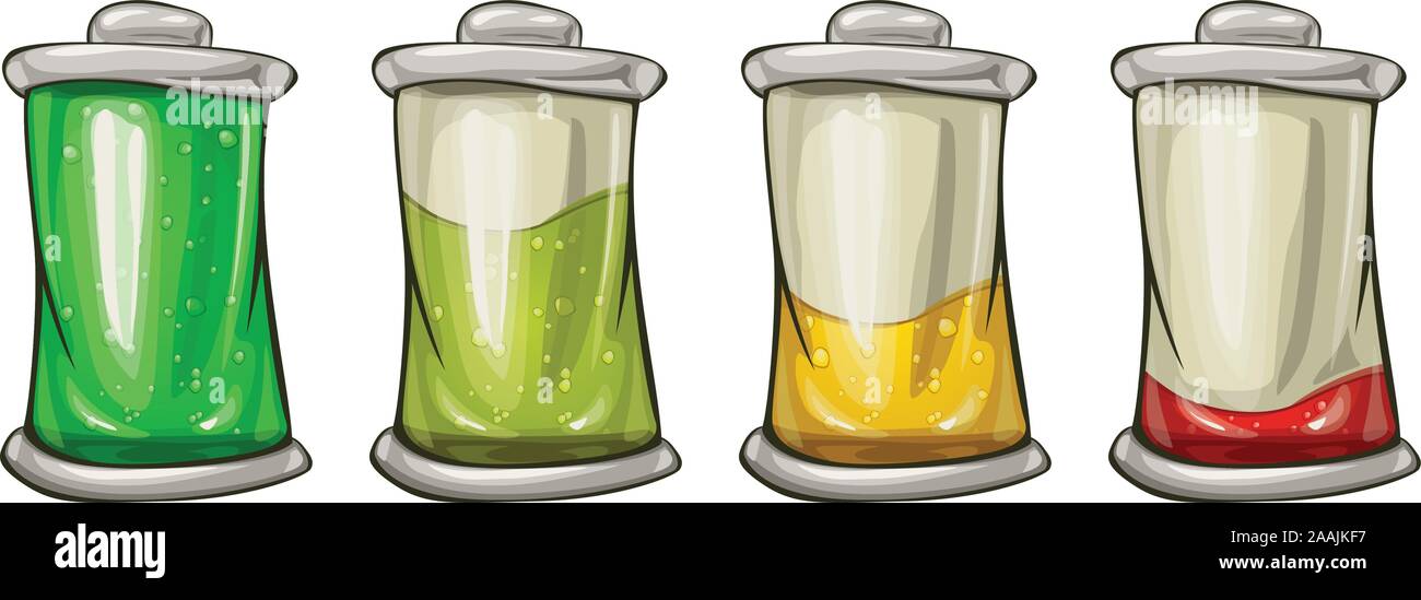 cartoon battery set Stock Vector Image & Art - Alamy