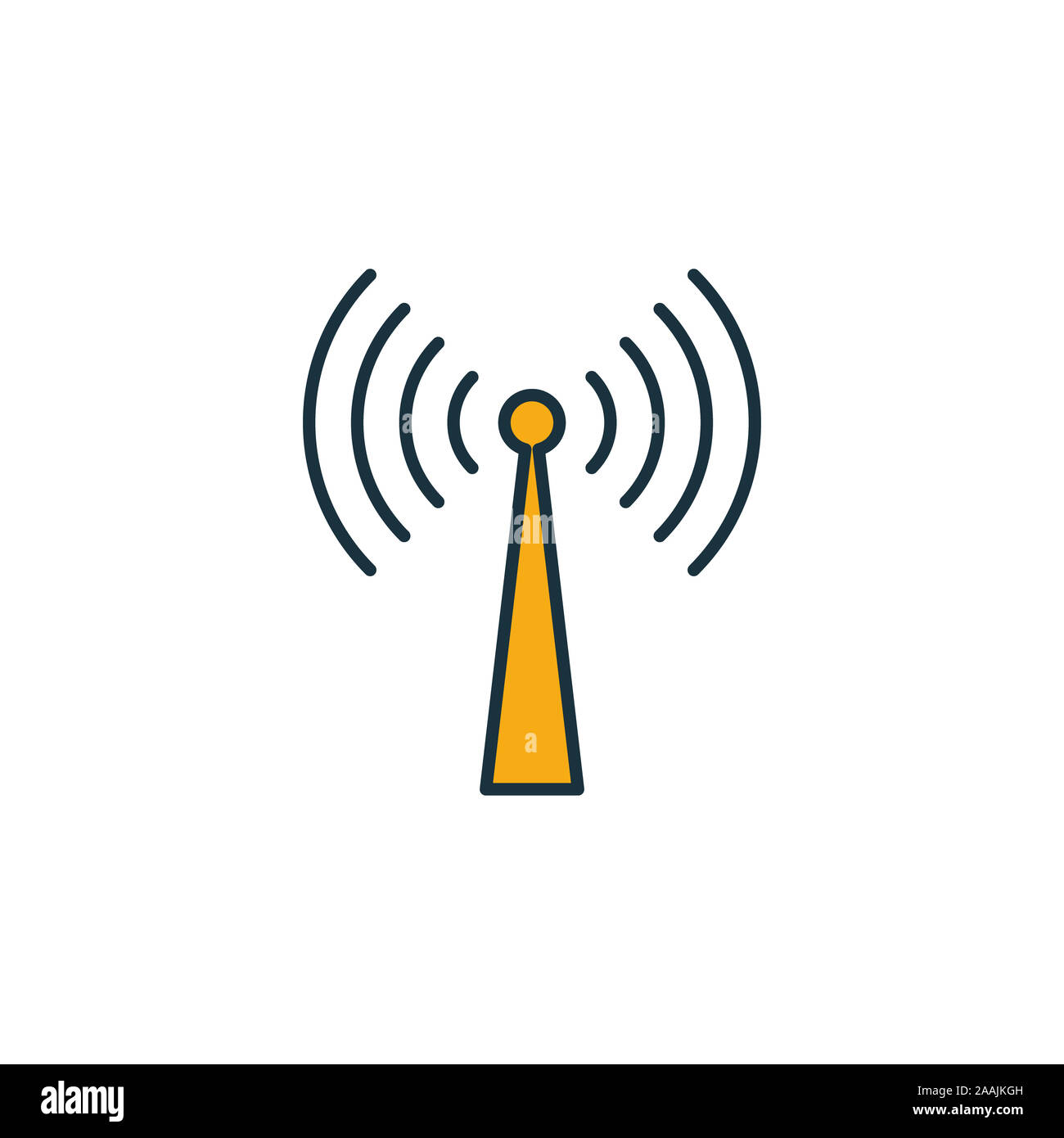 Broadcasting icon. Outline filled creative elemet from advertising ...