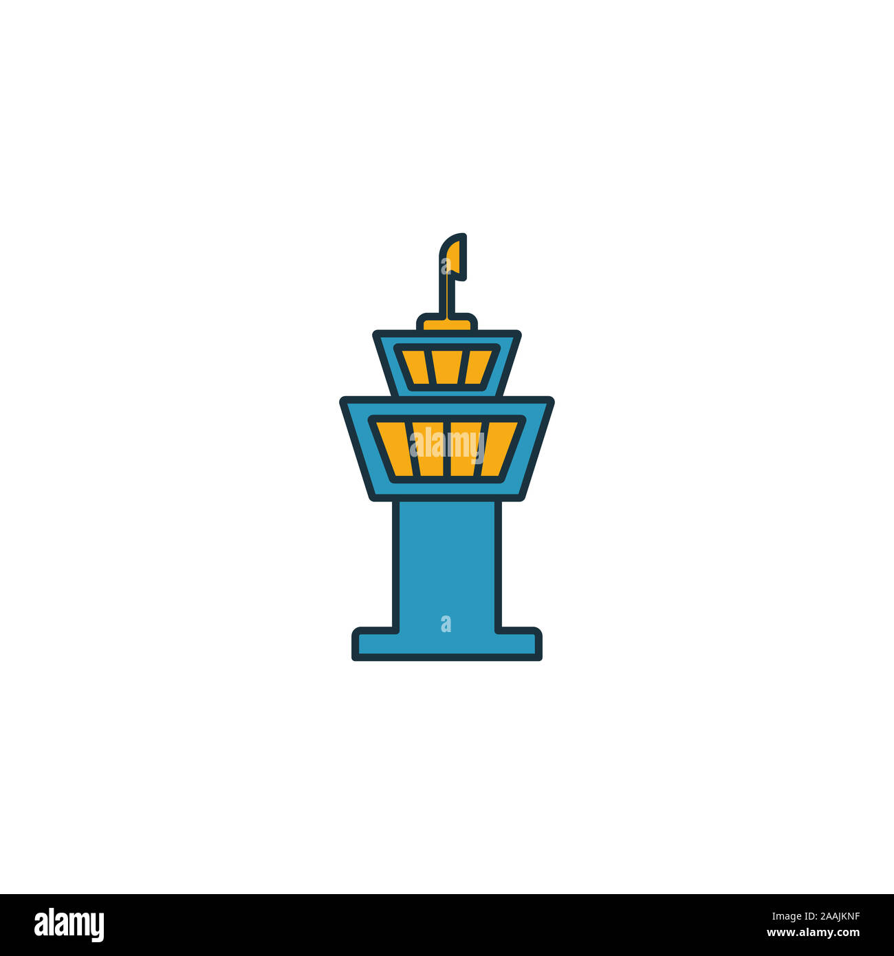 Airport Tower icon. Outline filled creative elemet from airport icons ...