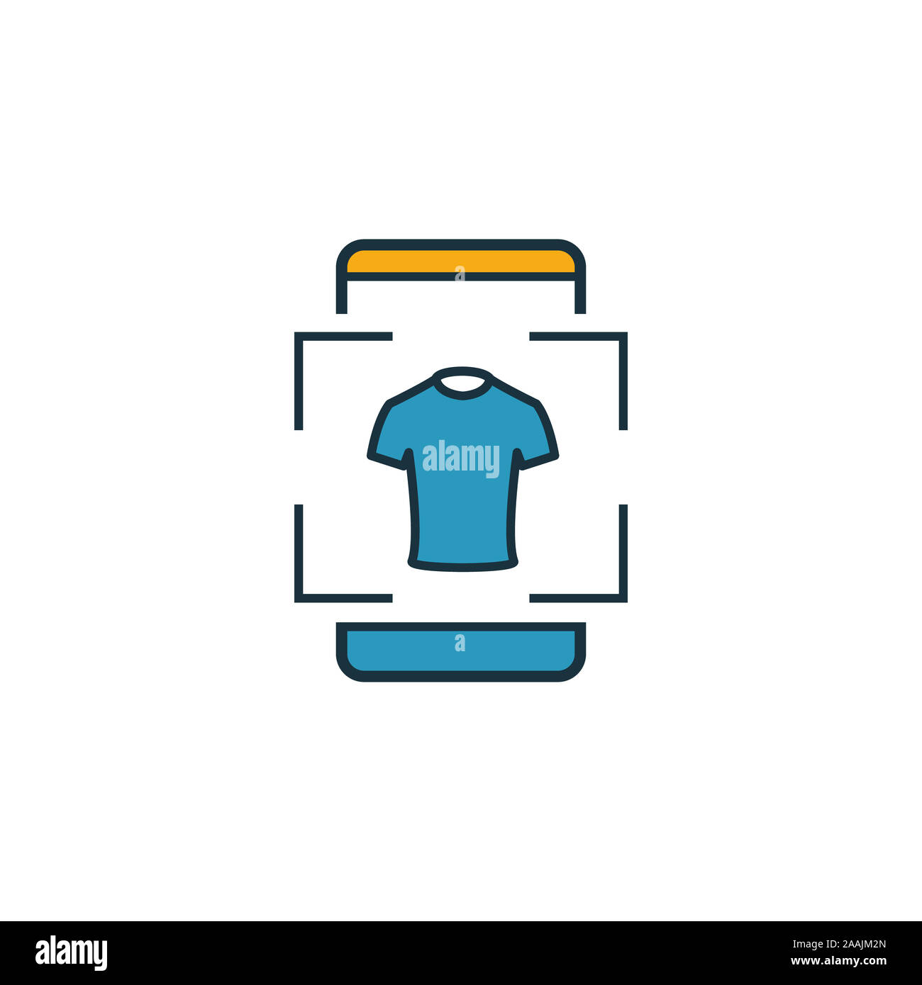 Augmented Reality Commerce icon. Outline filled creative elemet from ...