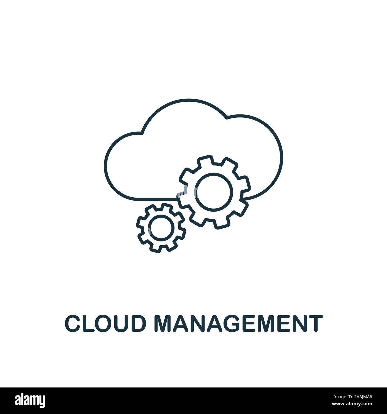 Cloud Management outline icon. Thin line style from big data icons ...