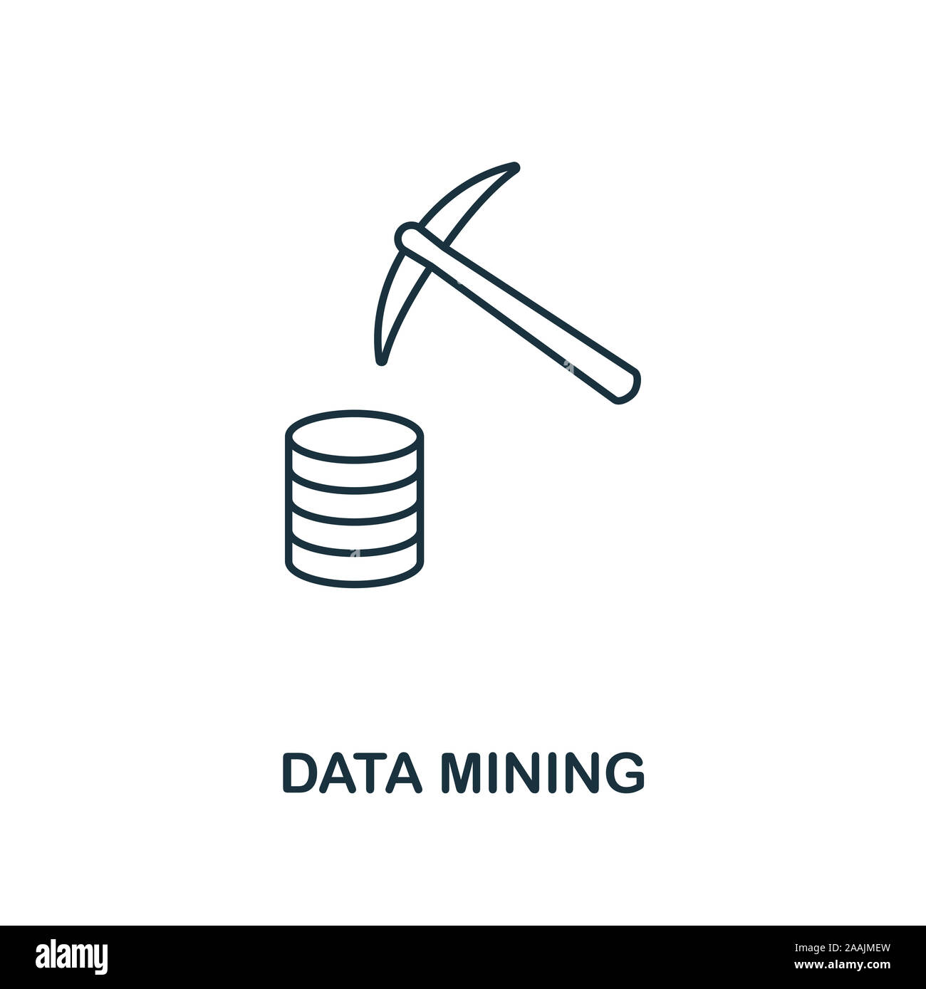 Data Mining outline icon. Thin line style from big data icons ... Data Mining outline icon. Thin line style from big data icons ...