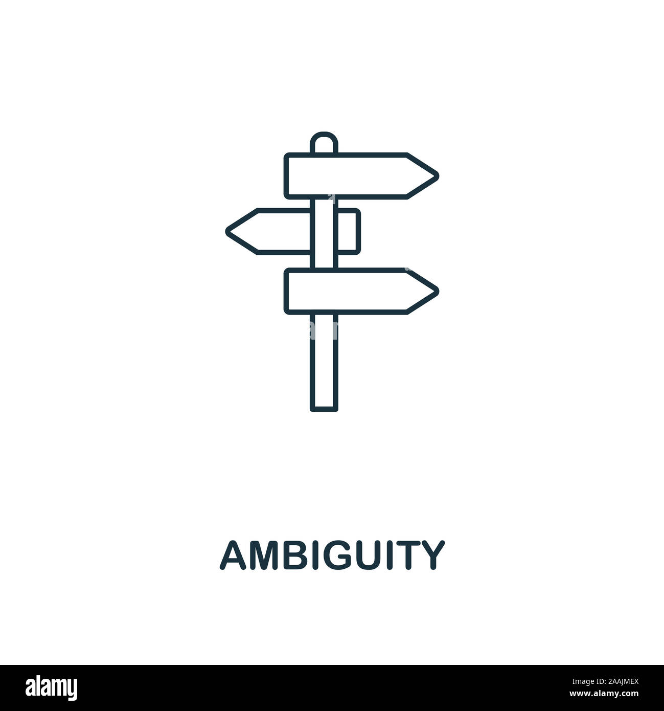 Ambiguity outline icon. Thin line style from big data icons collection ... Ambiguity outline icon. Thin line style from big data icons collection ...