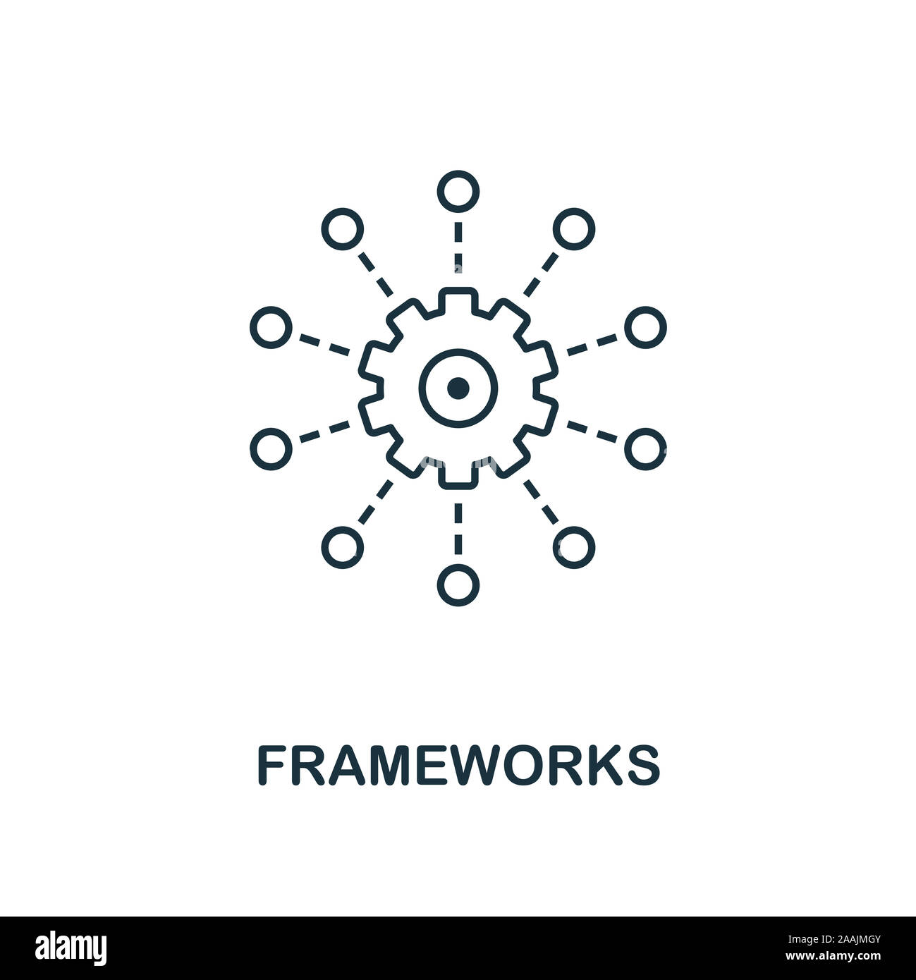 Frameworks Outline Icon Thin Line Style From Big Data Icons Collection