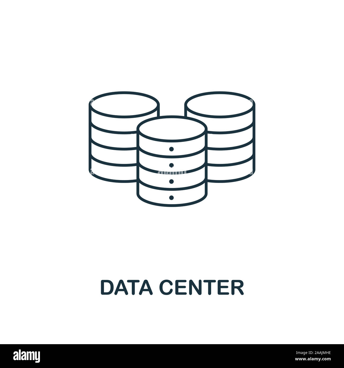 Data Center outline icon. Thin line style from big data icons ...