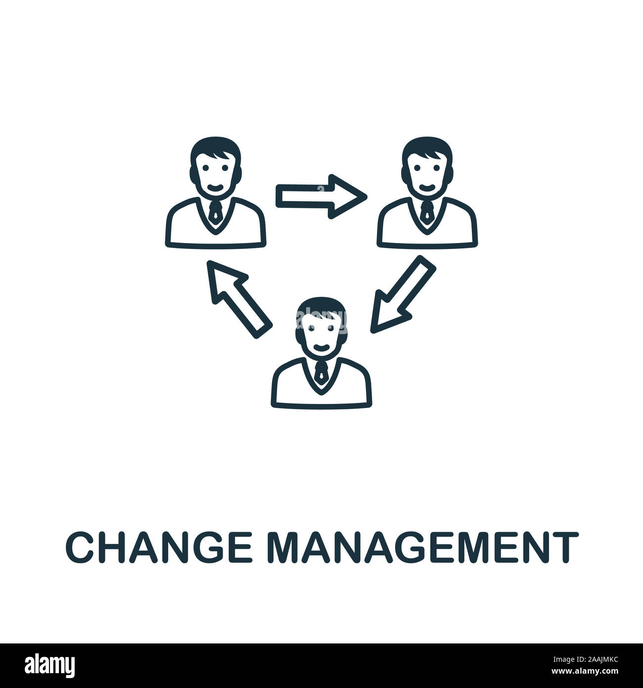 Change Management icon outline style. Thin line creative Change ...