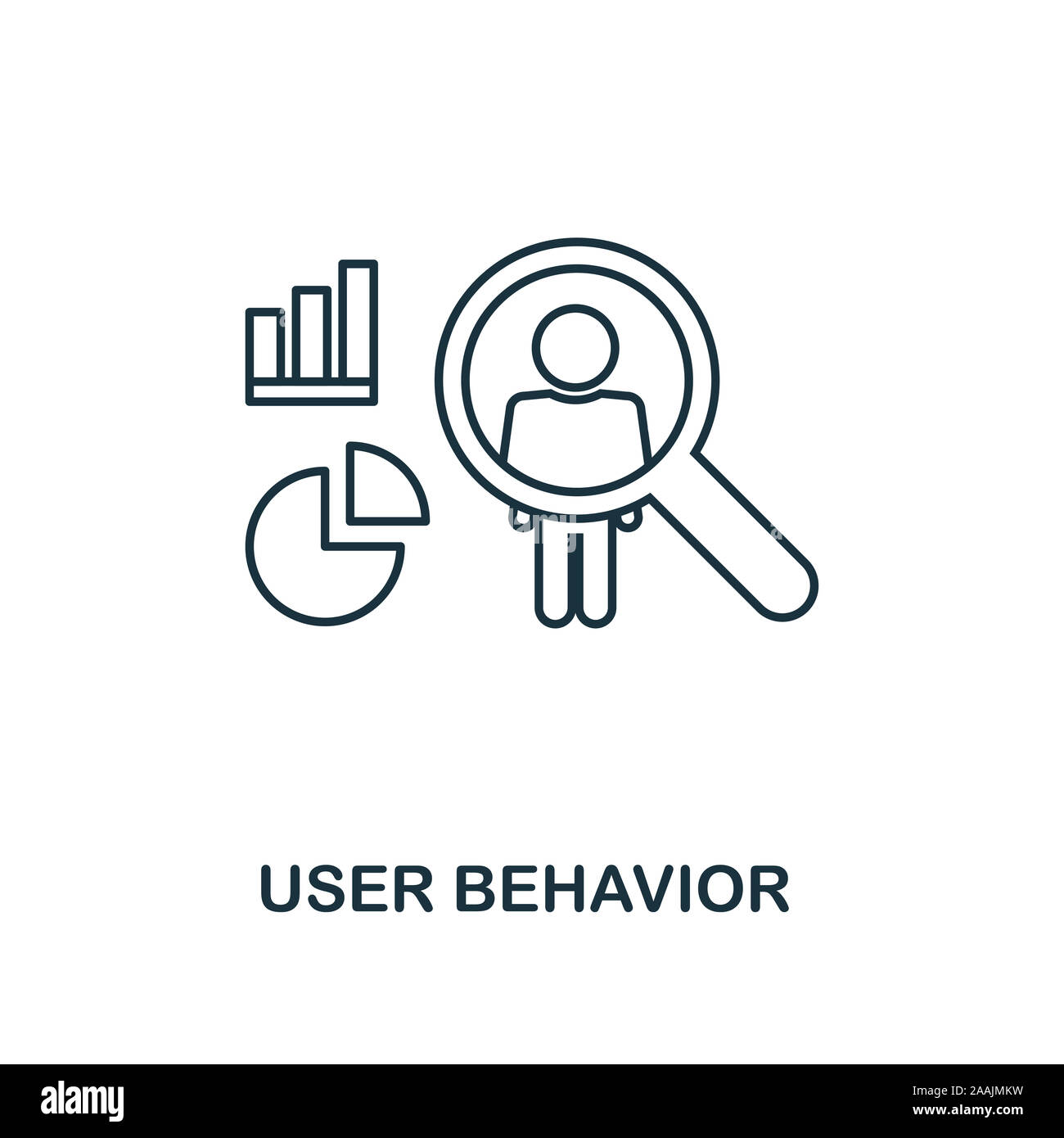 User Behavior outline icon. Thin line style from big data icons ...