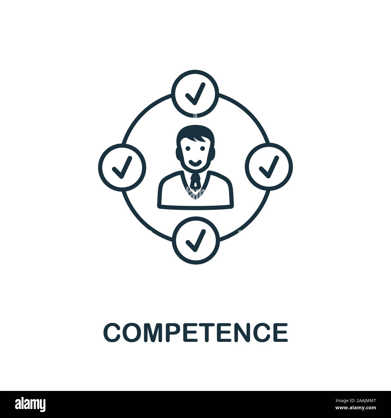 Competence icon outline style. Thin line creative Competence icon for ...