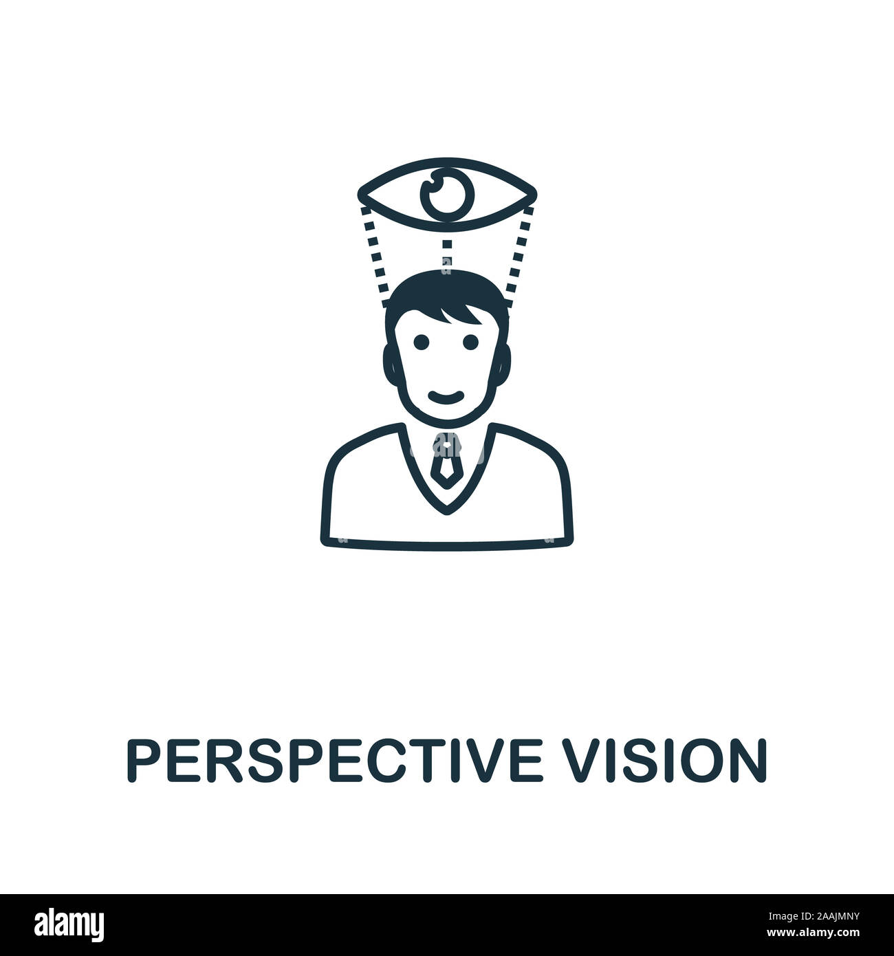 Perspective Vision icon outline style. Thin line creative Perspective ...