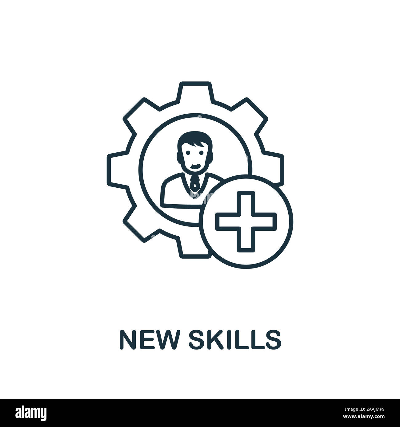 New Skills icon outline style. Thin line creative New Skills icon for ...