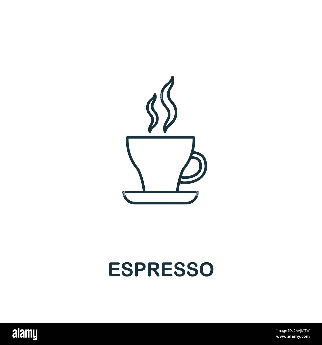Espresso icon. Thin line symbol design from coffe shop icon collection ...