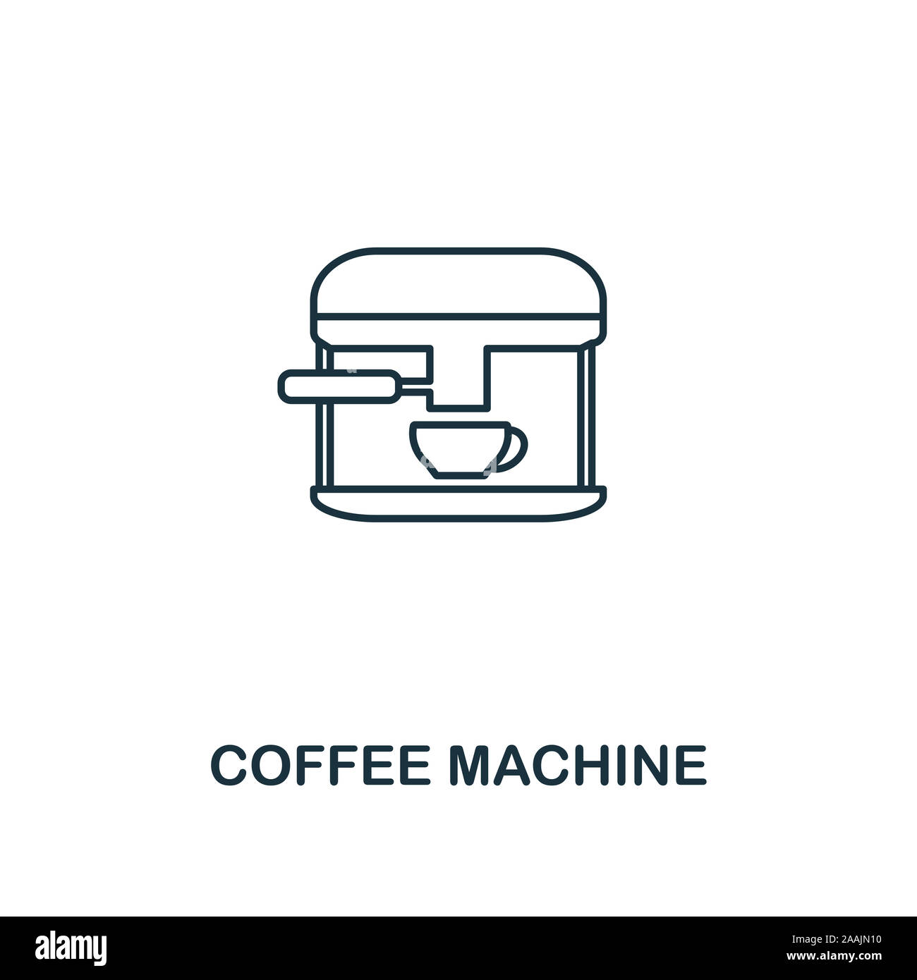 Coffee Machine icon. Thin line symbol design from coffe shop icon ...